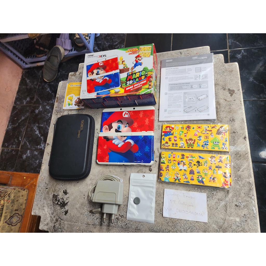 Jual New Nintendo 3DS not XL Mario 3D Limited Edition Fullset OFW CFW ...