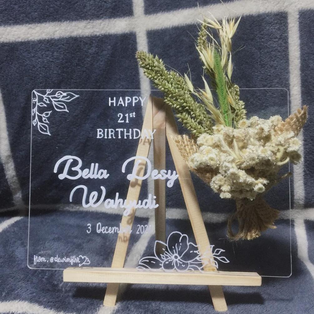 Jual ACRYLIC LETTERING KADO WISUDA KADO ULANG TAHUN BUKET BUNGA KERING ...