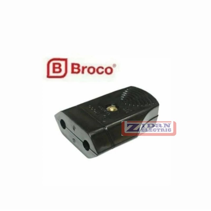 Jual Broco Contra Steker Gepeng Hitam / Broco Kontra Colokan Tipis 334N ...