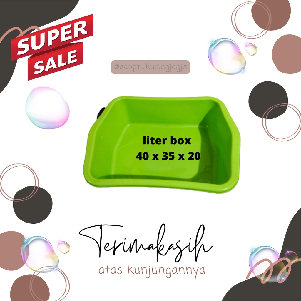 Jual Liter box BASKOM BAK KUCING PLASTIK KOTAK/BAK PLASTIK (ELP ...
