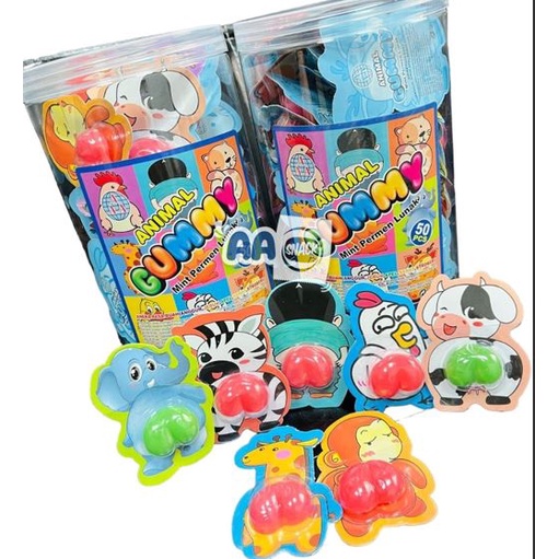 Jual AAA PERMEN LUNAK PANTAT HEWAN TOPLES ISI 50 | Shopee Indonesia