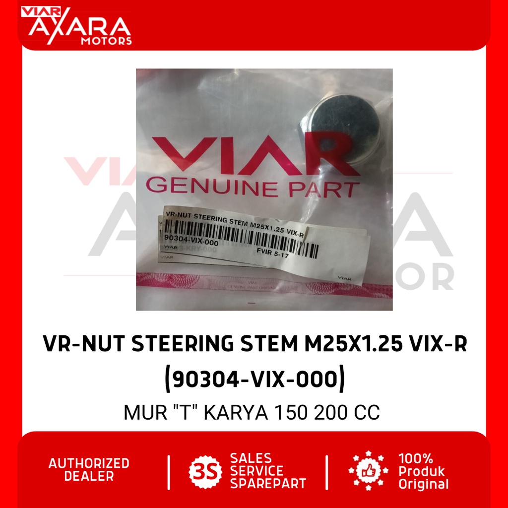 Jual VR-Nut Steering Stem M25x1.25 VIX-R / Mur "T" Sparepart Viar Karya ...