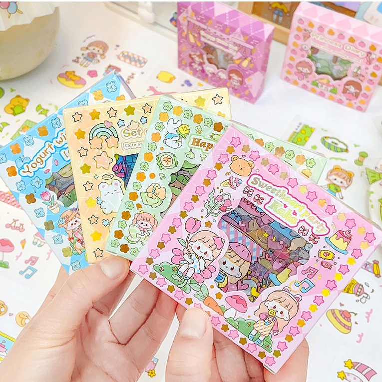 Jual 1 SET 100 LEMBAR STICKER MOTIF GADIS CANTIK / STICKER TEMPEL ...