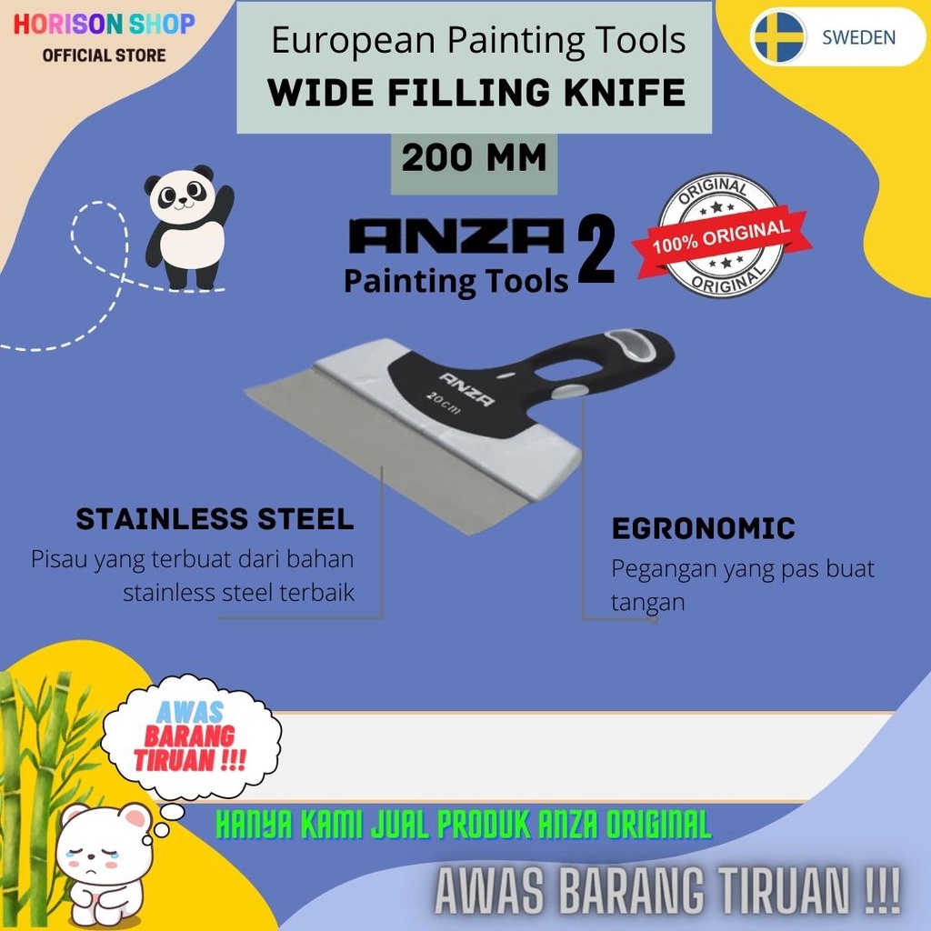 Jual ANZA 2 Wide Scrapper / Kape 2K Ukuran 200 MM / 250 MM / 350 MM | Shopee Indonesia