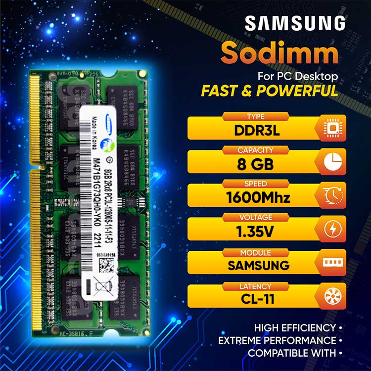 Jual SODIM RAM LAPTOP 8GB DDR3-1600 PC3L-12800S NEW | Shopee Indonesia