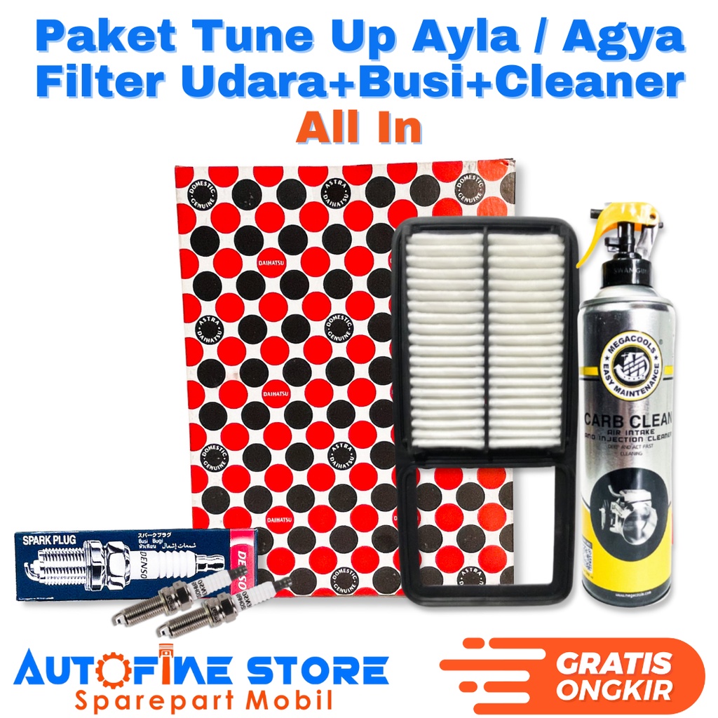 Jual Paket Tune Up Ayla / Agya Filter Udara+Busi+Cleaner All In ...