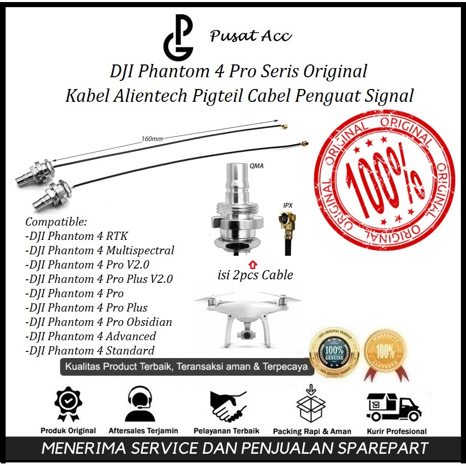 Jual DJI Phantom 4 Pro Cabel Pigtail Penguat Signal Original for ...