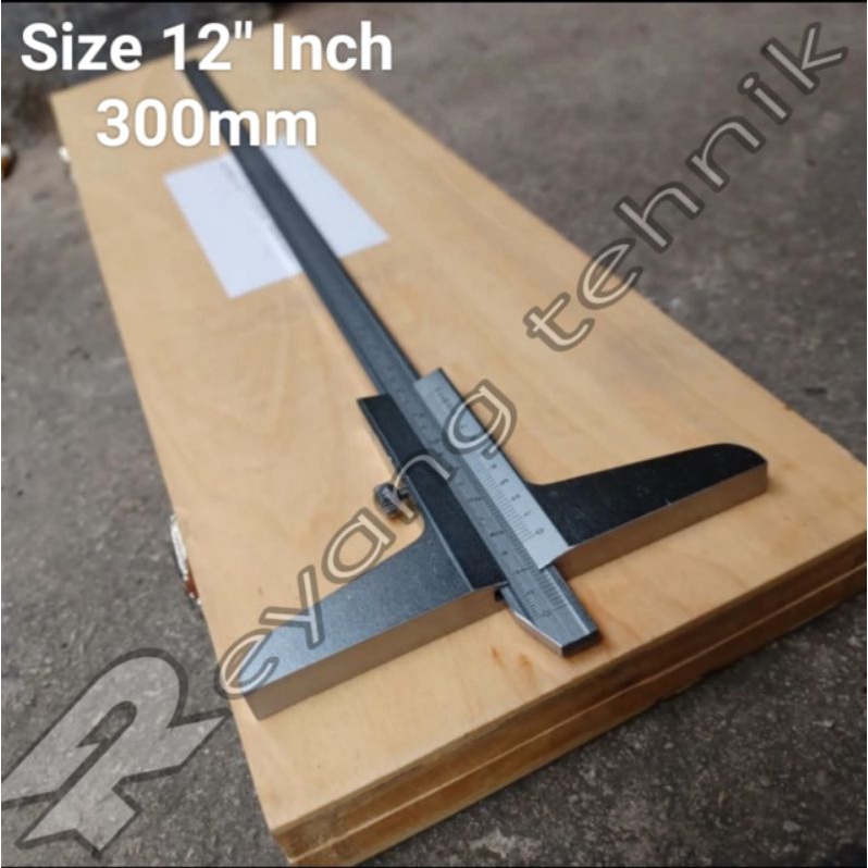Jual Alat Ukur Sigmat Vernier Depth Gauge 12" Inch 0-300mm | Shopee ...