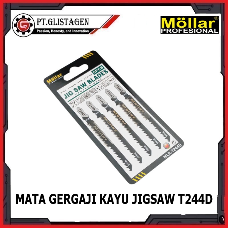 Jual Mata Jigsaw Gergaji Kayu Triplek Wood Jig Saw Blade T244D MOLLAR ...