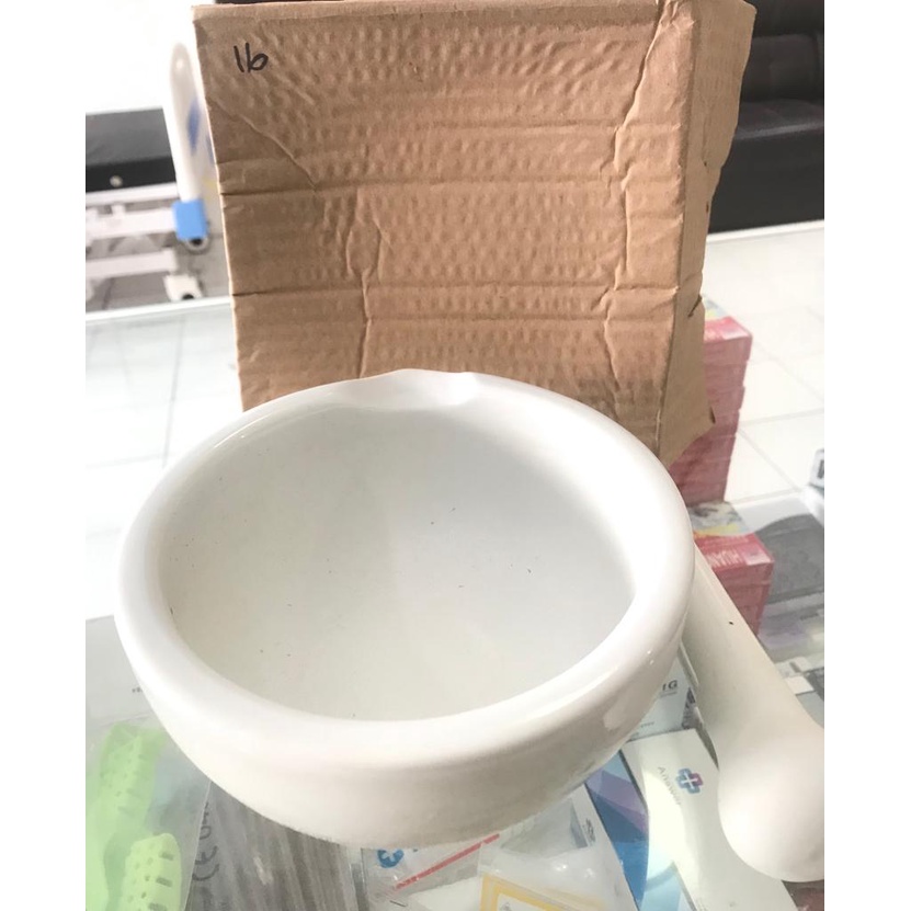 Jual Mortar Pestle Lumpang Alat Penumbuk Obat Mortir Diameter 16cm ...