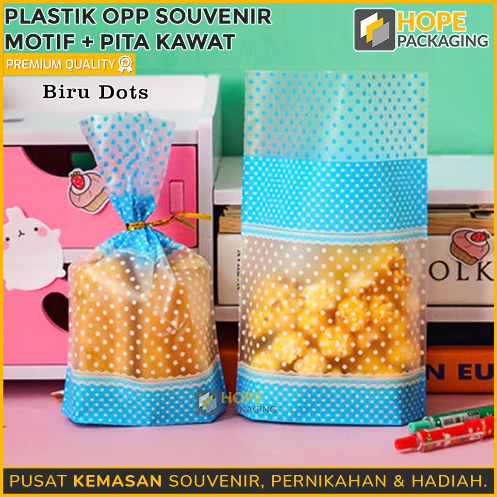 Jual [ 20 PCS ] OPP Kemasan Plastik + Pita Kawat Souvenir Motif Kue ...