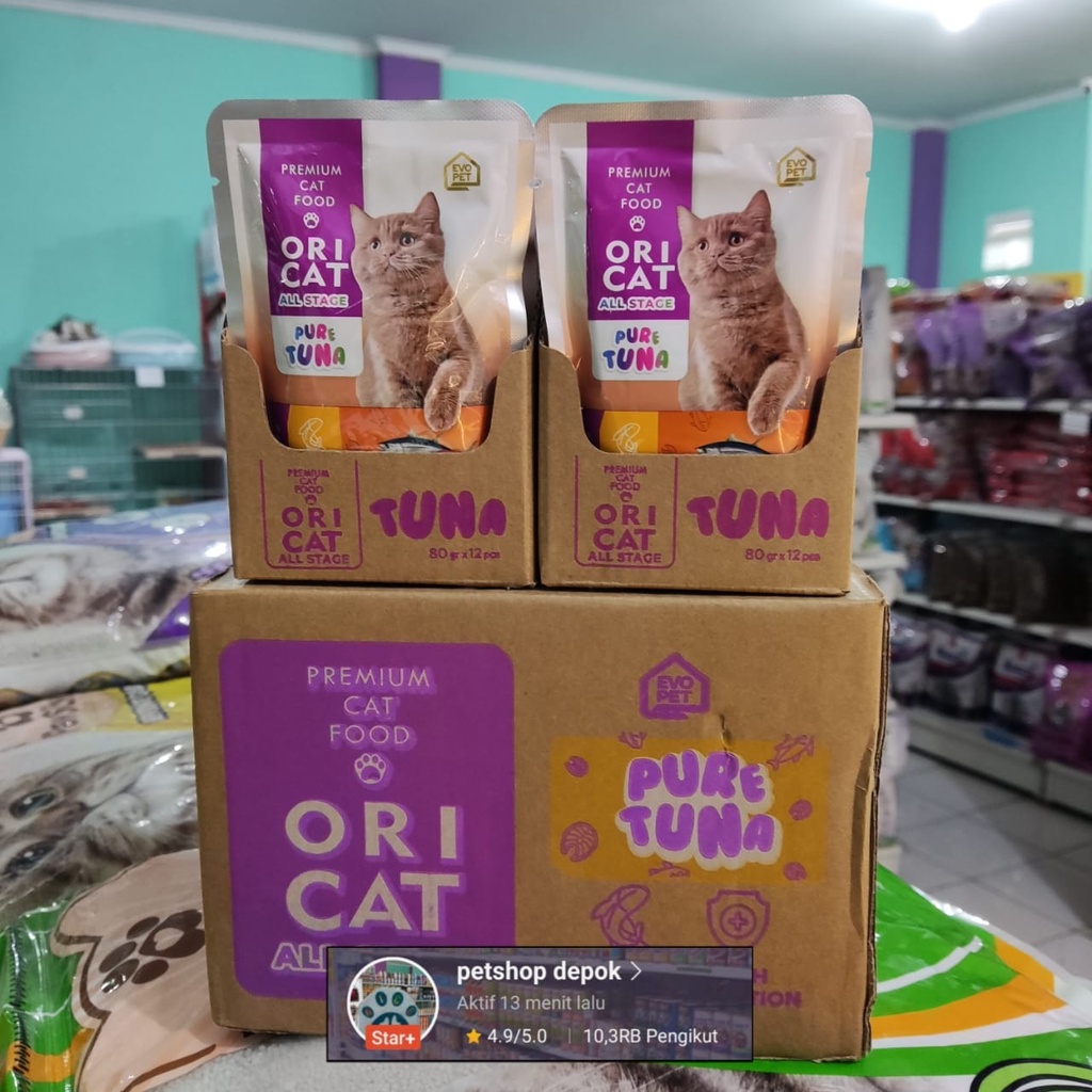 Jual 1 dus wet food ori cat sachet isi 12 sachet makanan kucing basah ...