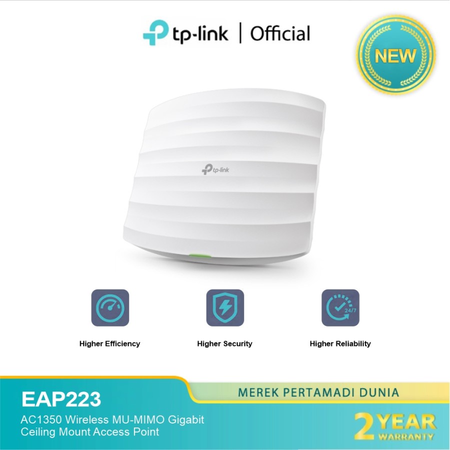Jual TP-LINK EAP223 AC1350 Wireless router MU-MIMO Gigabit Ceiling ...
