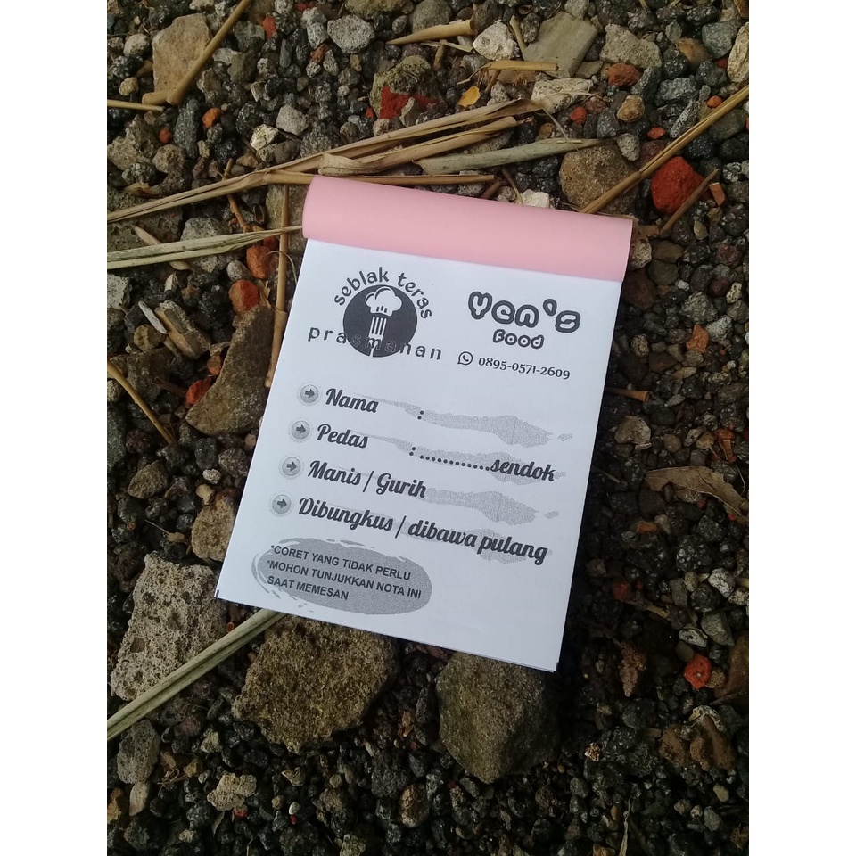 Jual (nota_notae)FREE DESAIN (1/8 folio )NOTA CUSTOM Nota Ecer ...