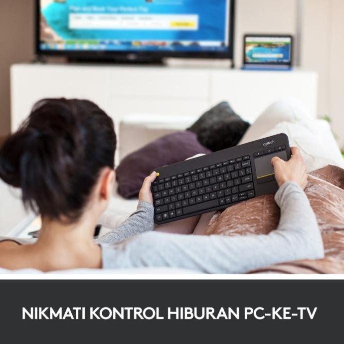Jual Logitech K400 Plus Keyboard Wireless Touchpad Untuk Pc,Smarttv [Cod] | Shopee Indonesia