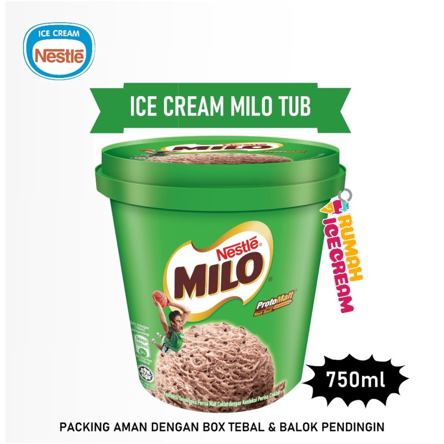 Jual Ice Cream Nestle Milo 750ml | Shopee Indonesia