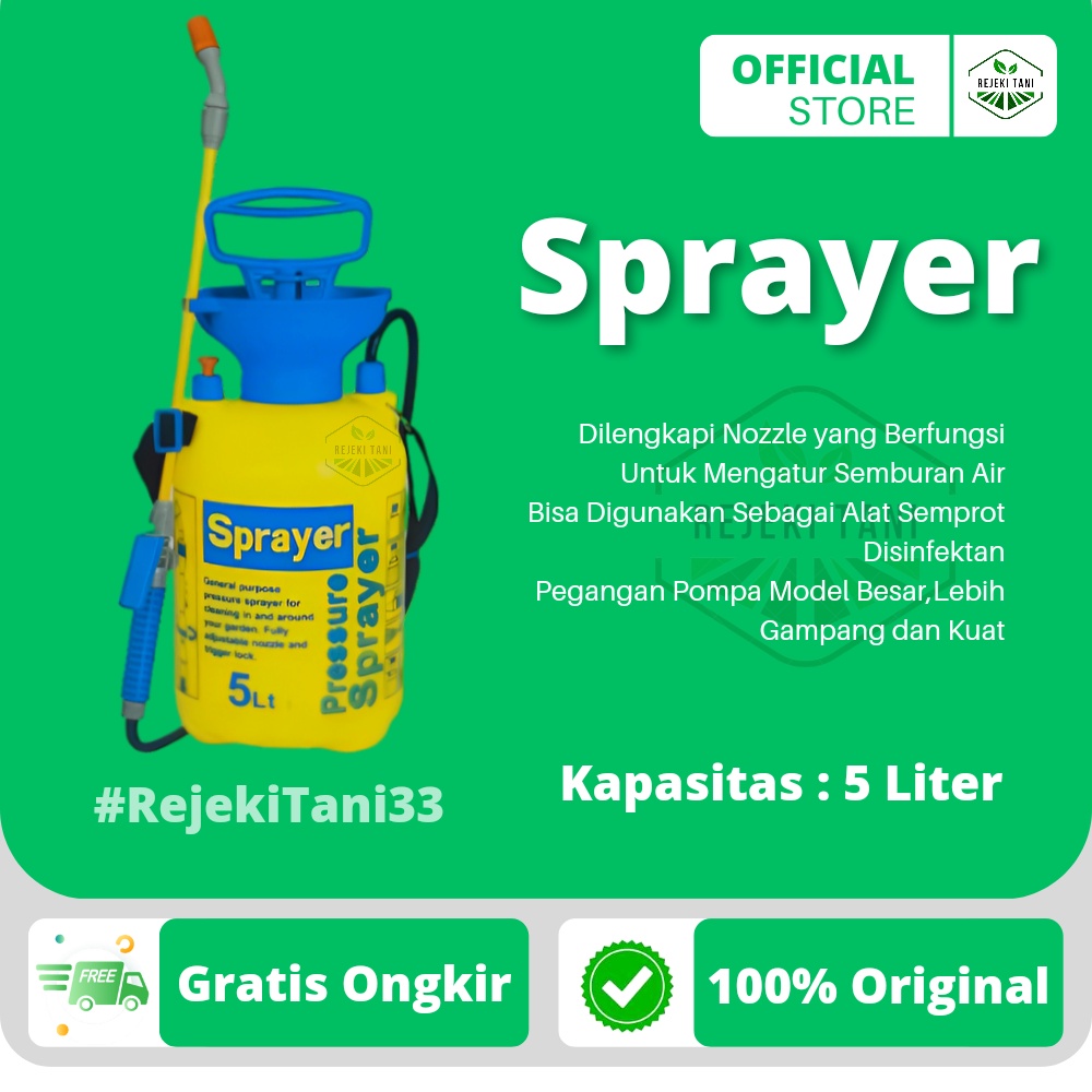 Jual Sprayer Semprotan 5L Alat Semprot Disinfektan Hama Tanaman Atau ...