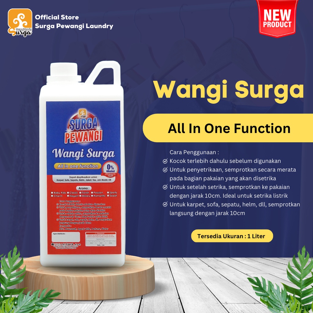 Jual Pelicin All in One Wangi Surga Pelicin Pewangi Pelembut 1 Liter ...