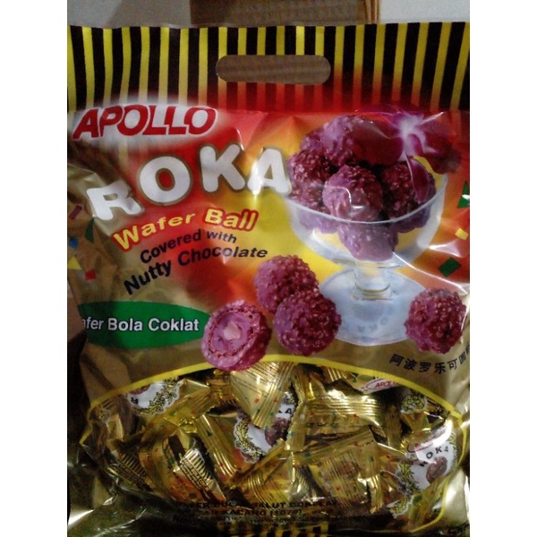Jual Coklat apollo ROKA refill 300gr @6gr x 50pcs / roka coklat ball ...