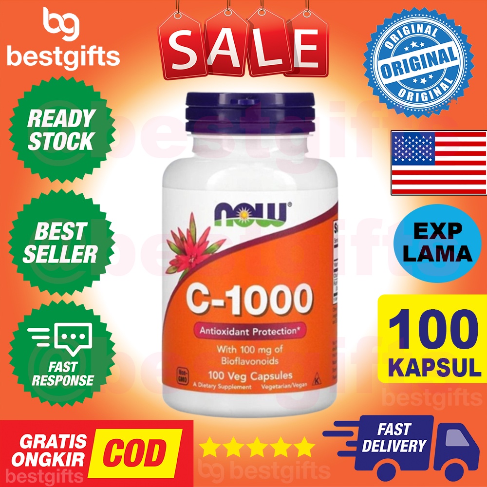 Jual NOW VITAMIN C 1000 VITAMIN C DAYA TAHAN TUBUH KEKEBALAN TUBUH 100 VEG KAPSUL | Shopee Indonesia