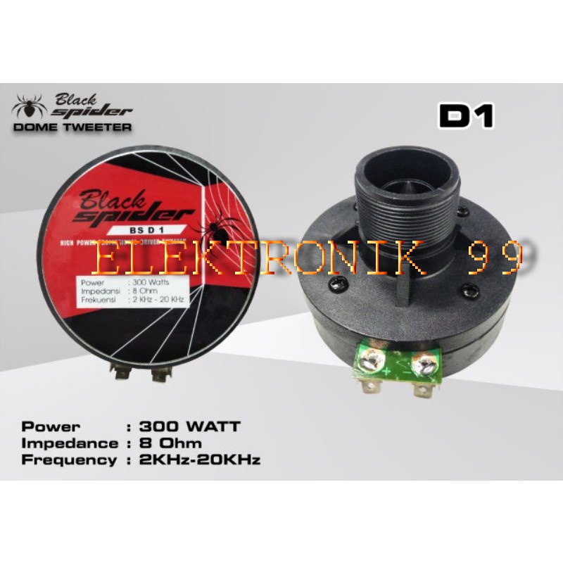 Jual TWEETER DRIVER BLACK SPIDER D1 ORIGINAL PROFESIONAL DRIVER MURAH ...