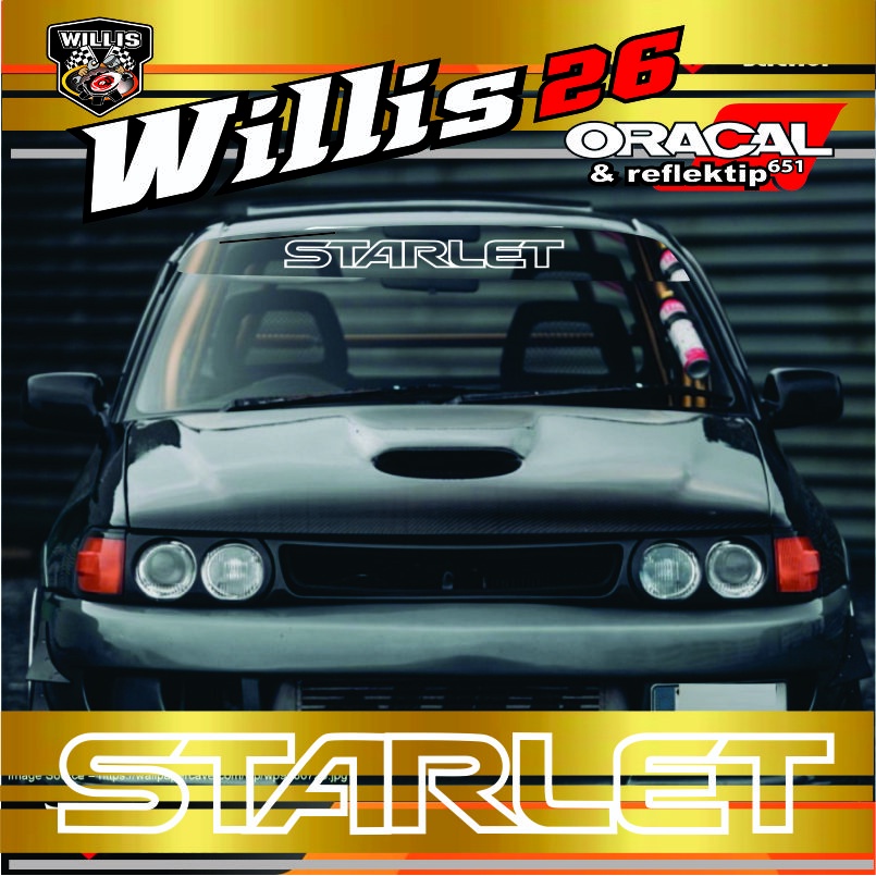 Jual STICKER STIKER CUTTING KACA BODY MOBIL TOYOTA STARLET KAPSUL DAN ...