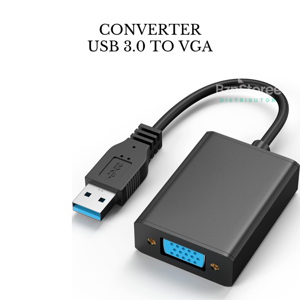 Jual CONVERTER USB 3.0 TO VGA (USB TO VGA) / USB 3.0 TO VGA CONVERTER ...