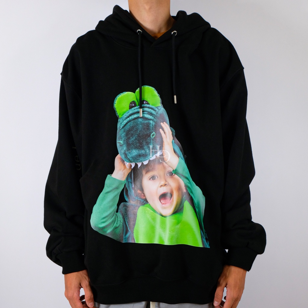Jual ADLV Baby Face Crocodile Doll Hoodie Black 100% Original | Shopee ...