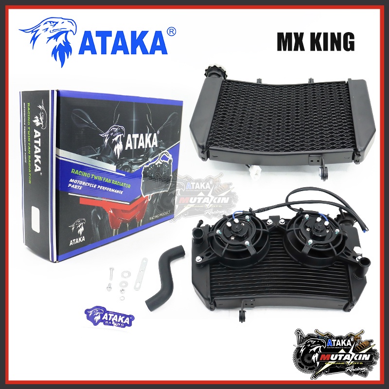 Jual ATAKA racing Radiator double fan Hitam Silver mx king Ninja 150 ...