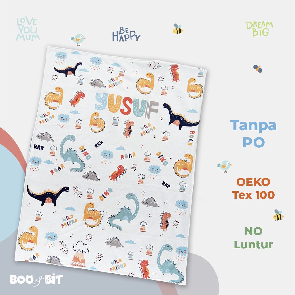 Jual Selimut Bayi | Custom Nama Tanpa PO | Boo and Bit | Double Fleece ...