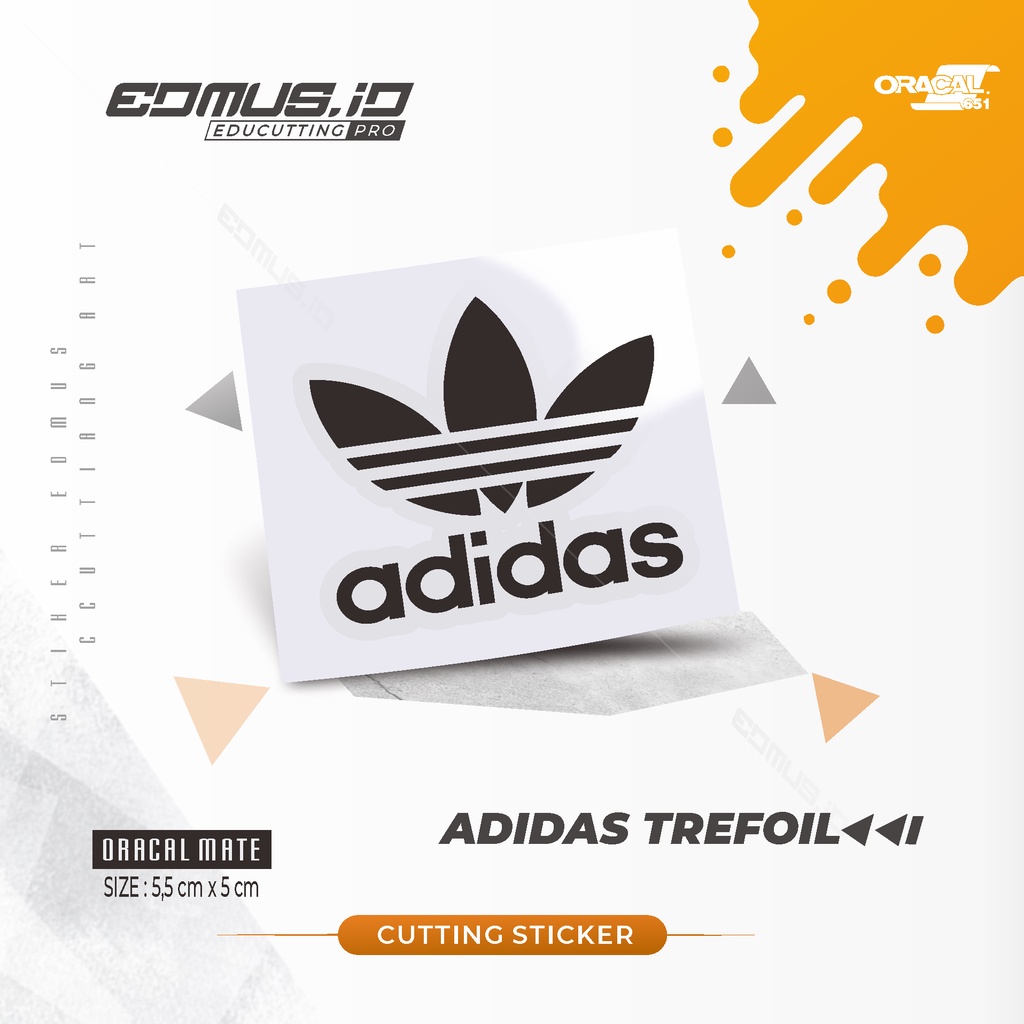 Jual Cutting Stiker Adidas Trefoil | Cutting Sticker Oracal Premium ...