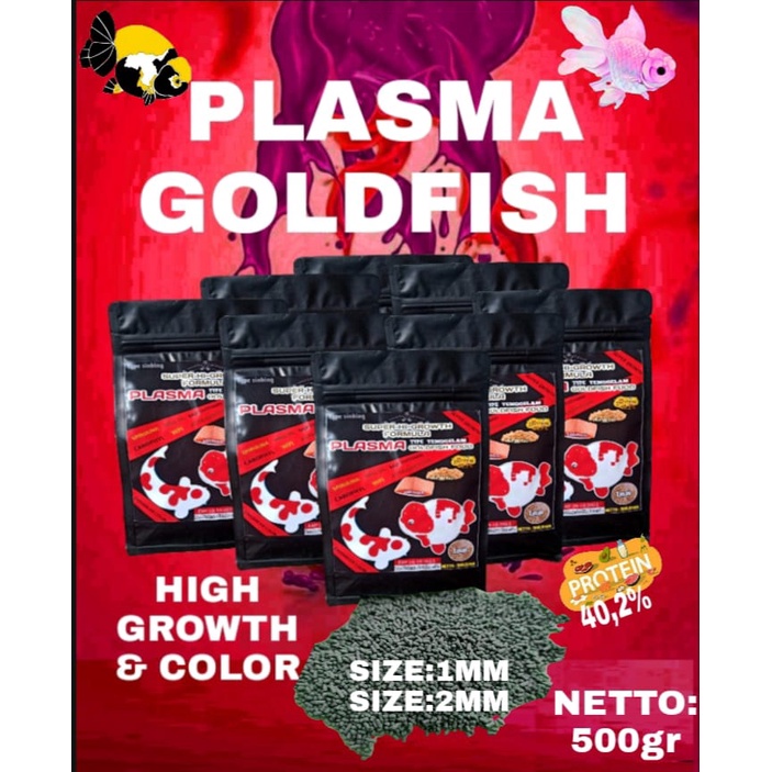 Jual PELET IKAN KOKI PLASMA GOLDFISH SUPER HI-GROWTH FORMULA 500gr ...
