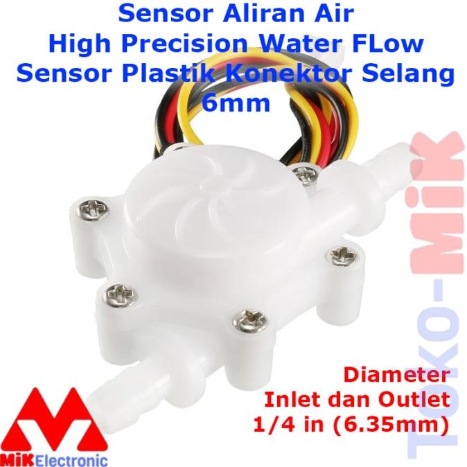 Jual SENSOR ALIRAN AIR HIGH PRECISION WATER FLOW SENSOR 6mm YF-S401 tok ...