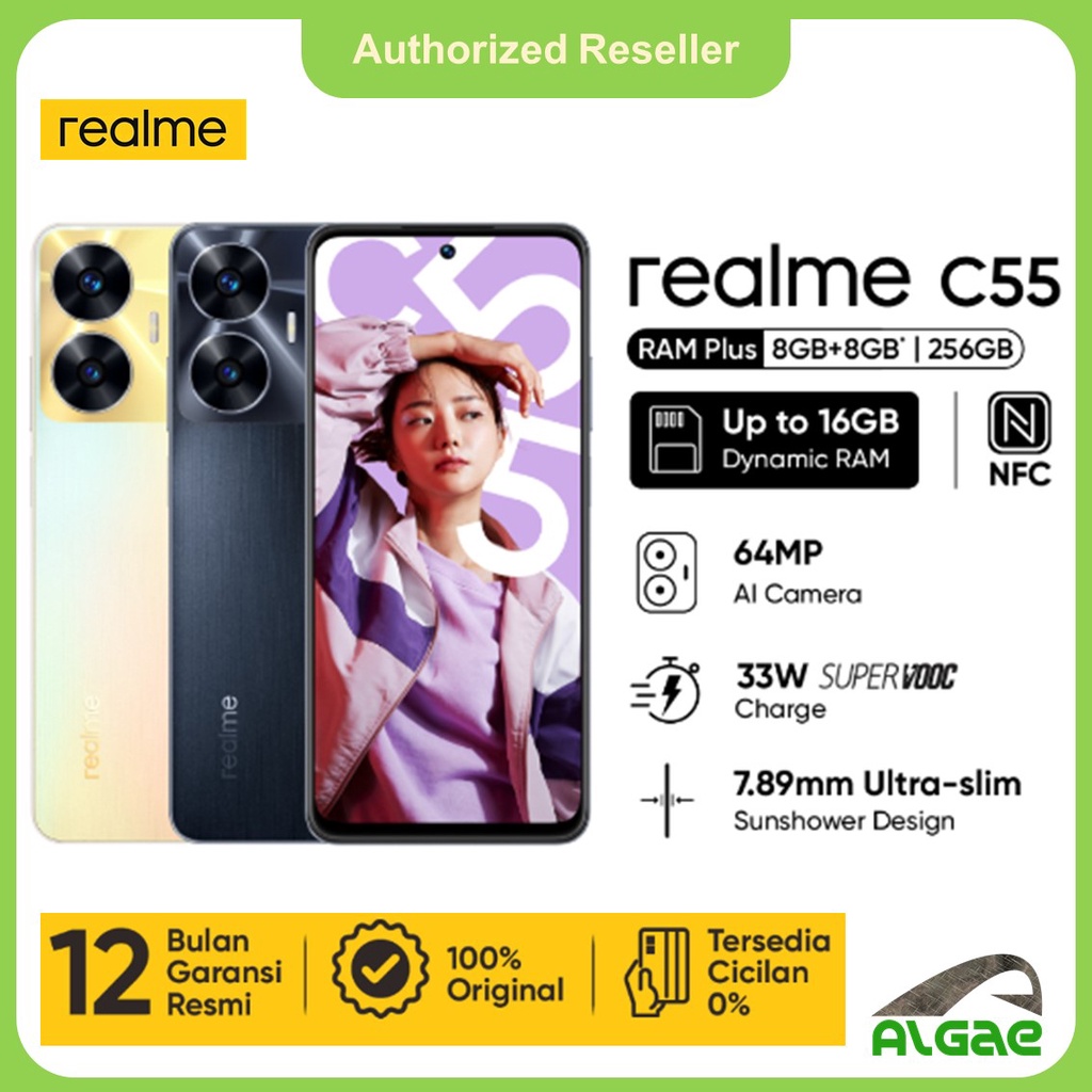 Jual Realme C55 RAM 6GB ROM 128GB RAM 8GB ROM 256GB (64MP AI Camera ...