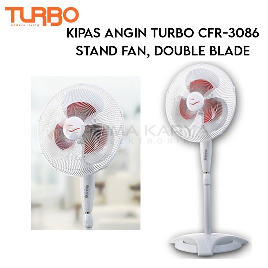 Jual kipas angin berdiri. stand fan TURBO CFR-3086 | Shopee Indonesia