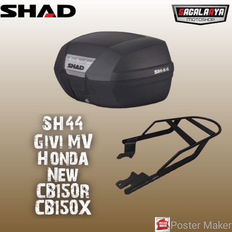 Jual Box SHAD 44 SH44 Bonus Promo Bracket top box ori Givi MV New ...