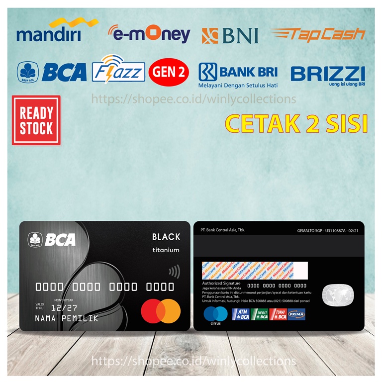 Jual EMONEY E TOLL CREDIT CARD BLACK TITANIUM E MONEY MANDIRI FLAZZ BCA GEN 2 BNI TAPCASH BRIZZI ...