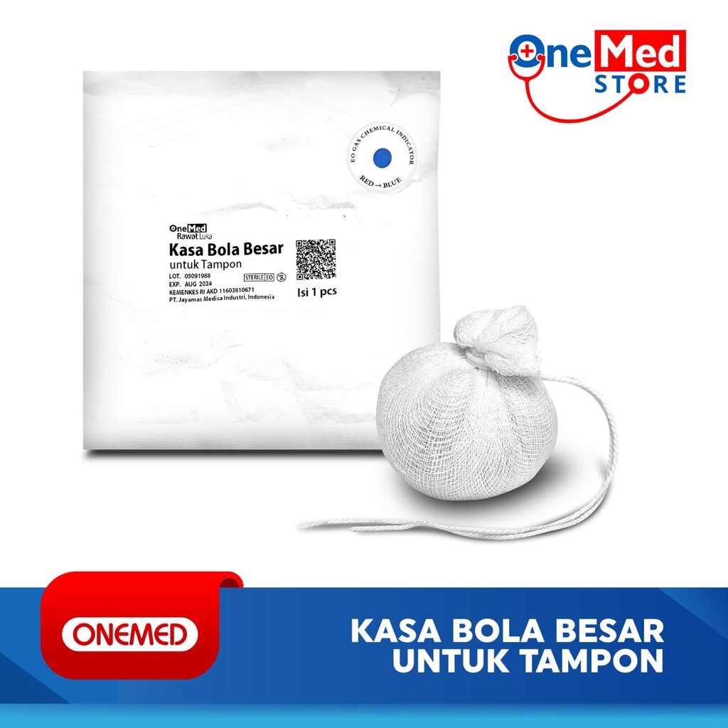 Jual Kasa Bola Besar Steril Untuk Tampon OneMed Isi 1 Pcs | Shopee ...