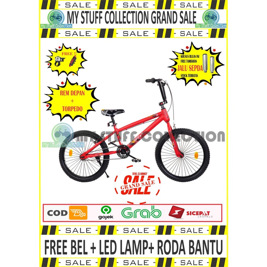 Jual SEPEDA BMX UKURAN 20 INCH REM DEPAN + TORPEDO UNTK ANAK HINGGA ...