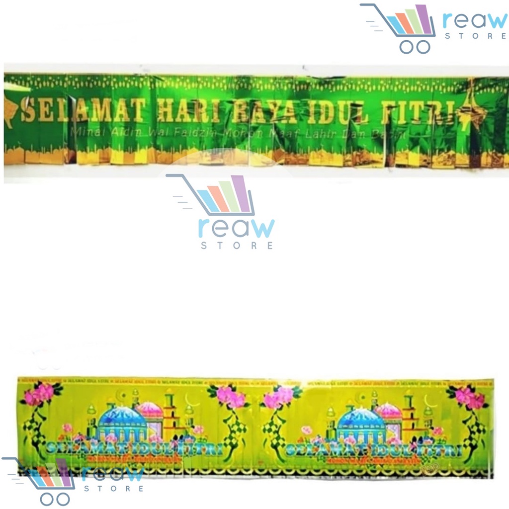 Jual Banner Rumbai Foil / Garland Selamat Hari Raya Idul Fitri ...