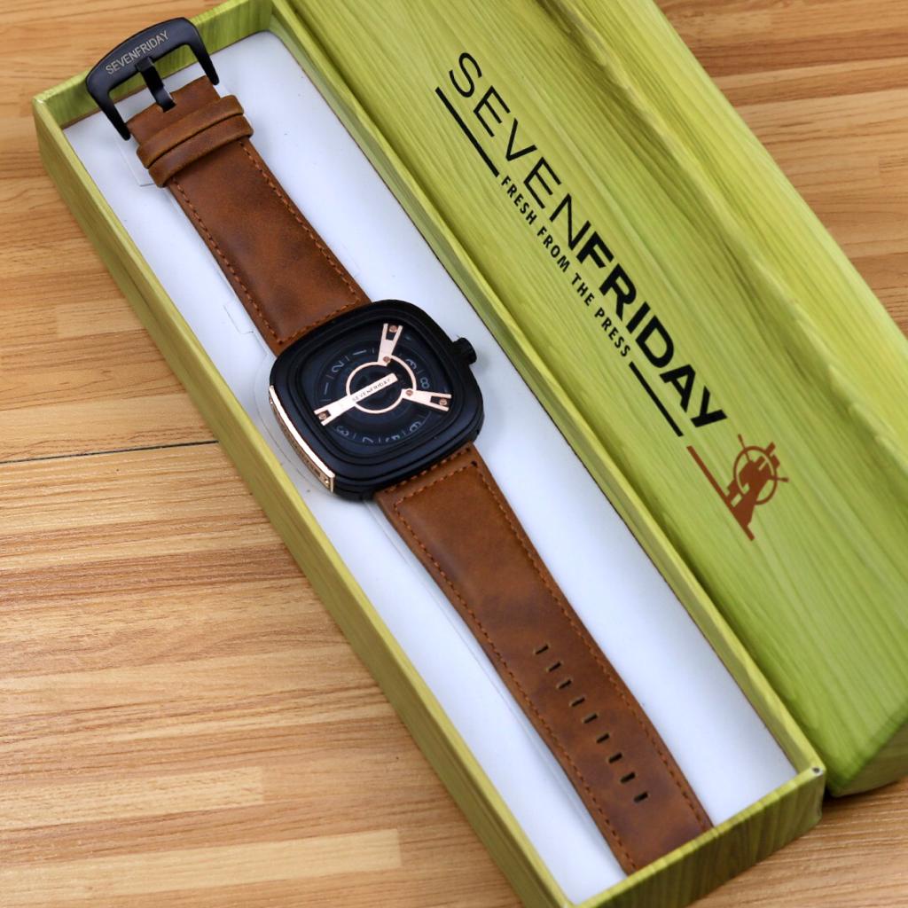 Jual ( BISA COD ) Jam Tangan Pria SEVEN FRIDAY M2/02 SF Kulit Body Segi ...
