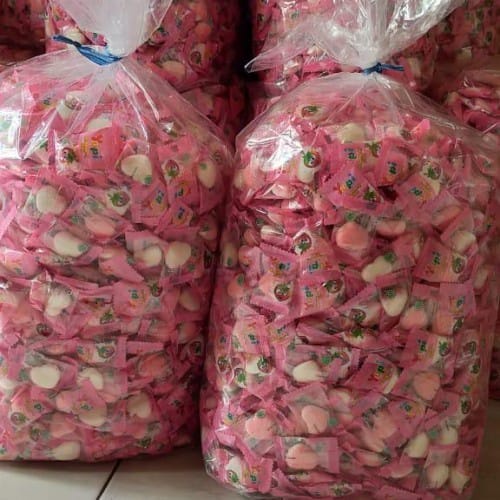 Jual Permen Yupi Strawberry Kiss Kiloan | Shopee Indonesia