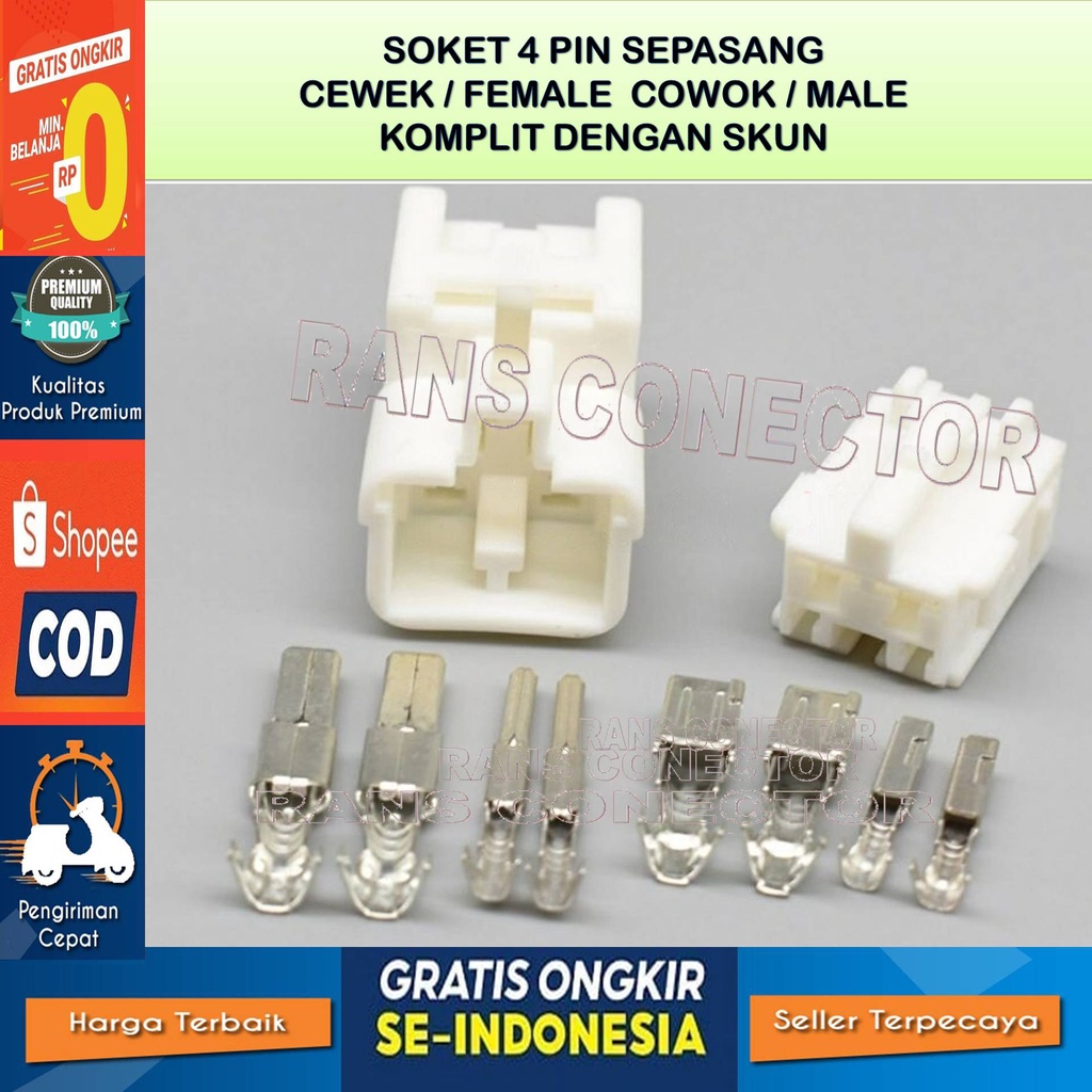 Jual Soket 4 Pin Swit Break Swit Rem Avanza Xenia Terios Agya Ayla Rush ...