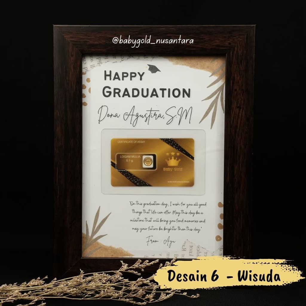 Jual [FRAME+EMAS] Hampers Frame Gift Logam Mulia 24 Karat Emas Mini ...