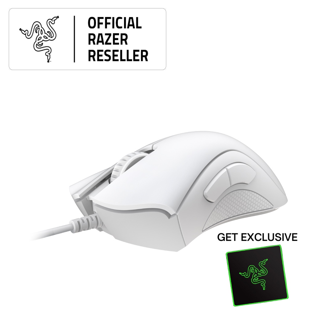 Jual Razer DeathAdder Essential WHITE - Essential gaming mouse with ...