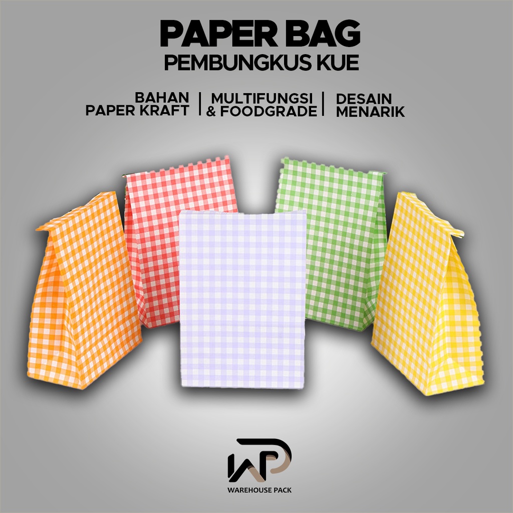 Jual Paper Bag Pembungkus Kue Kering | Paper Bag Pembungkus Colour ...