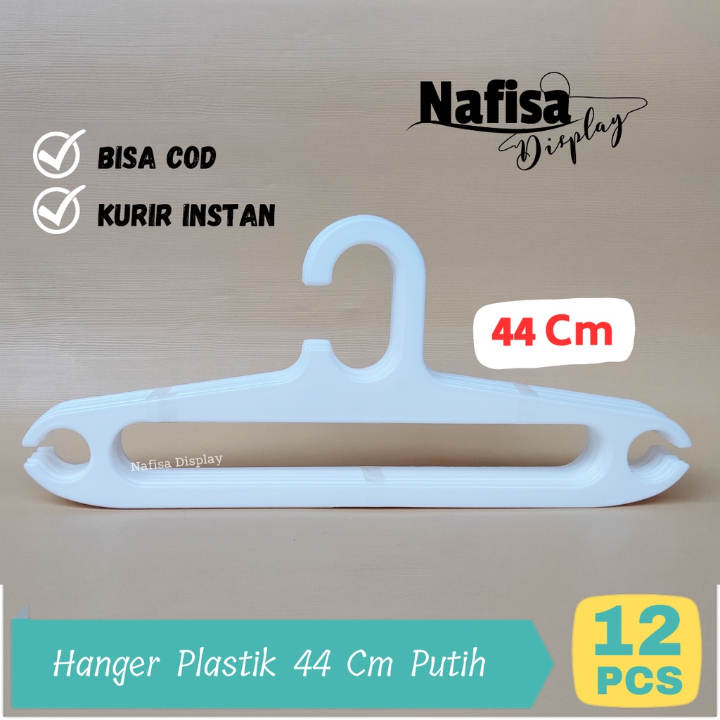 Jual Hanger Gantungan Baju 44 Cm Plastik Putih Lusinan Ukuran Dewasa ...