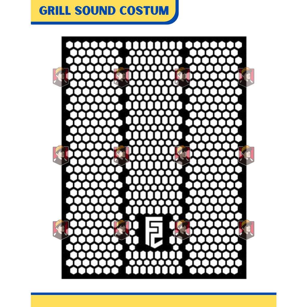 Jual MG - Grill sound costum ukuran 86x43 cm plat 1mm | Shopee Indonesia
