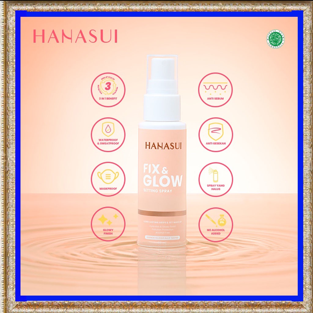 Jual HANASUI Fix & Glow Setting Spray 60ML / BPOM | Shopee Indonesia