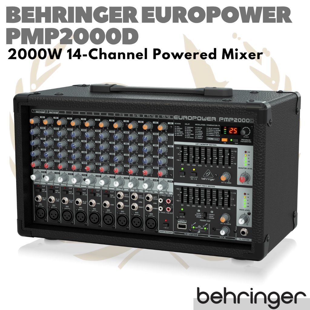 Jual BEHRINGER EUROPOWER PMP2000D 14 Channel Powered Mixer | Power ...
